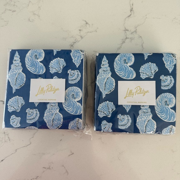 Lilly Pulitzer | Party Supplies | Lilly Pulitzer Blue Shell Cocktail ...
